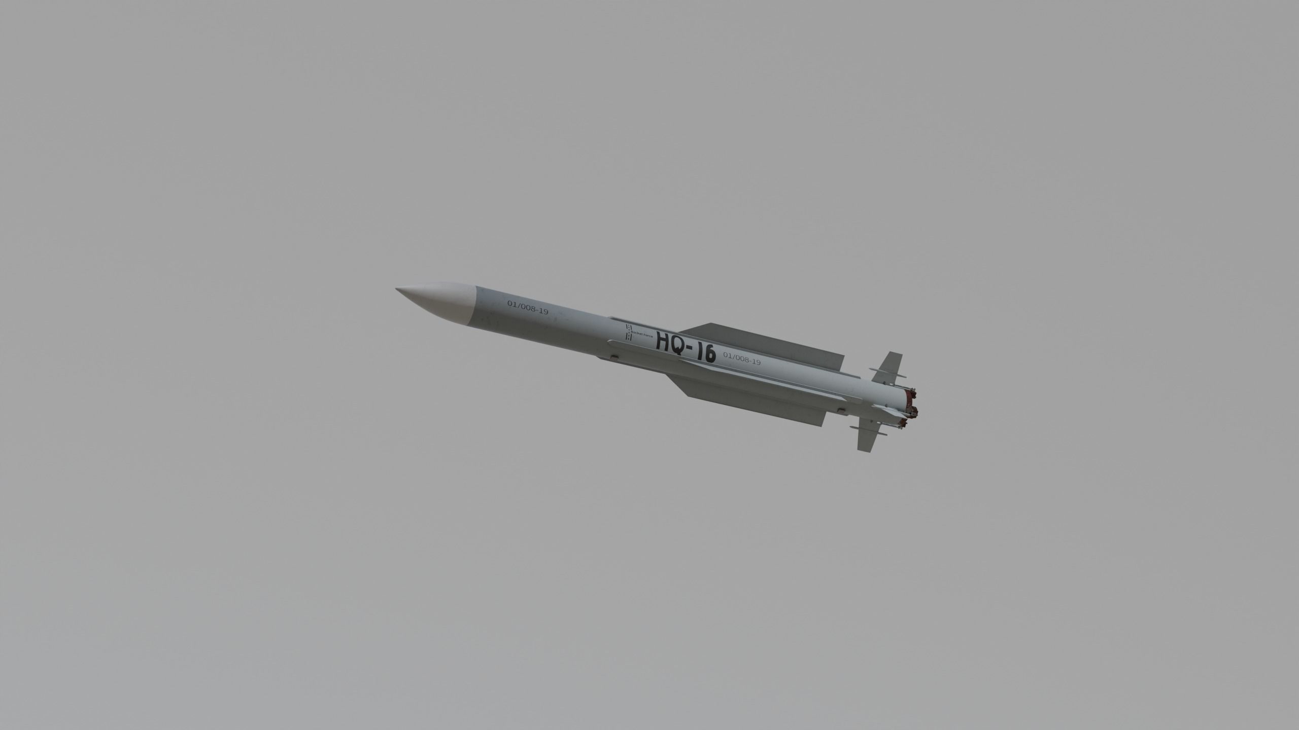 Hongqi-16 Air Defense Missile HQ16 PBR Realistic Missile 3D model ...