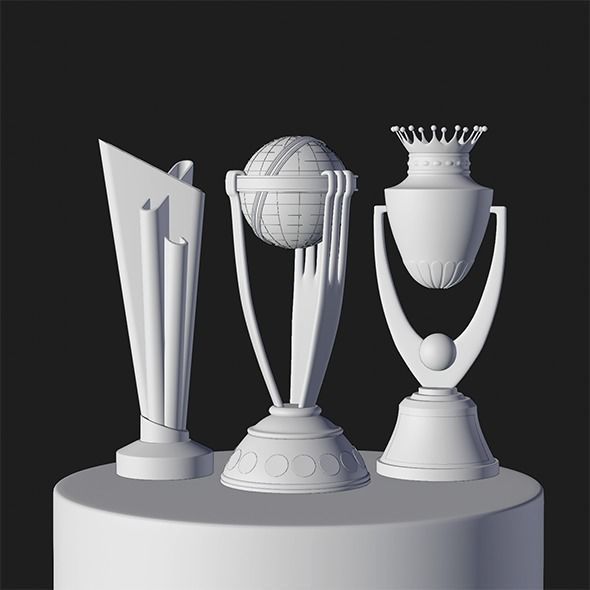 ICC Cricket Trophy Combo Packs 3D model | CGTrader