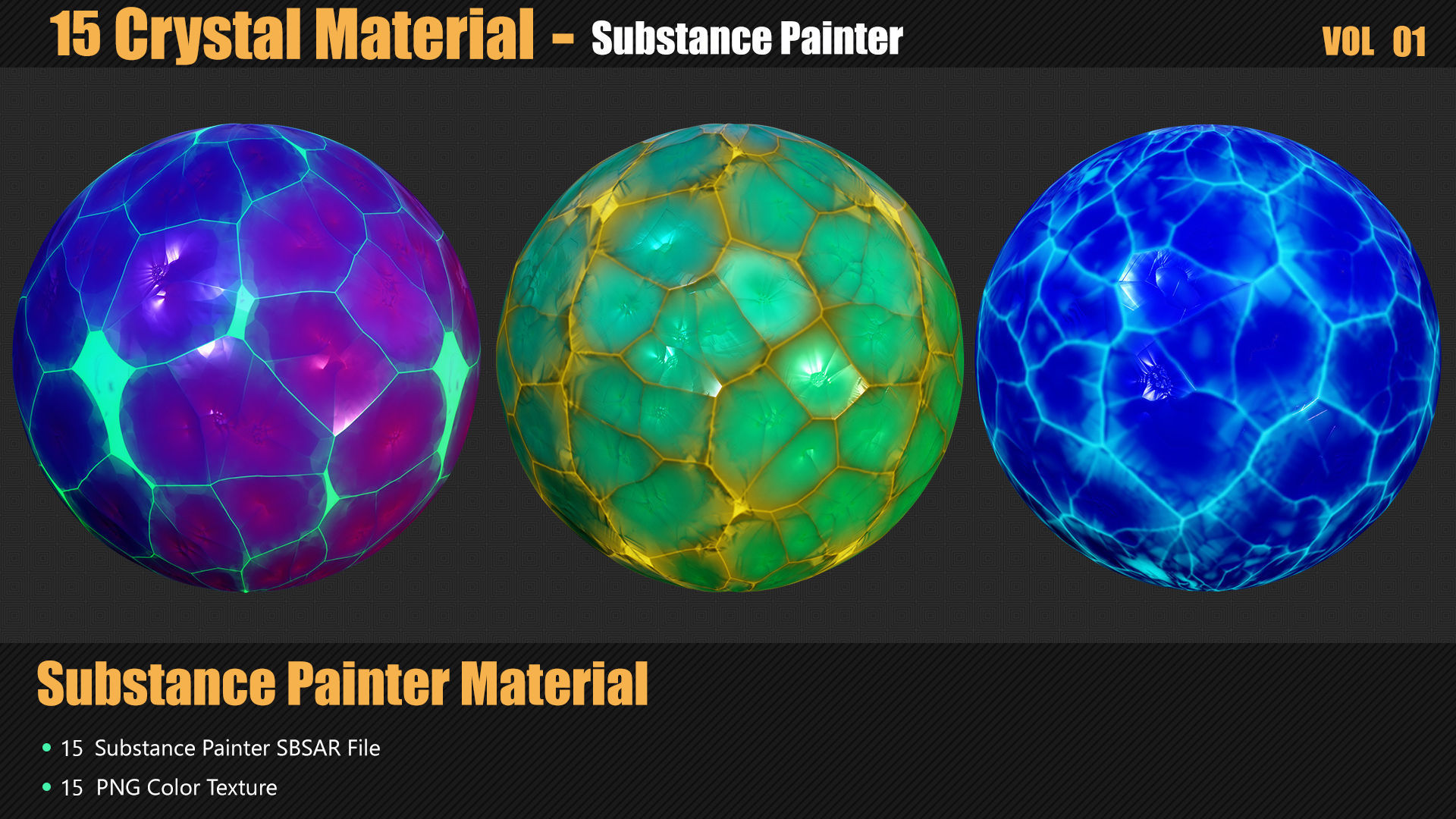 15 Crystal Materials In Substance Painter Texture | CGTrader