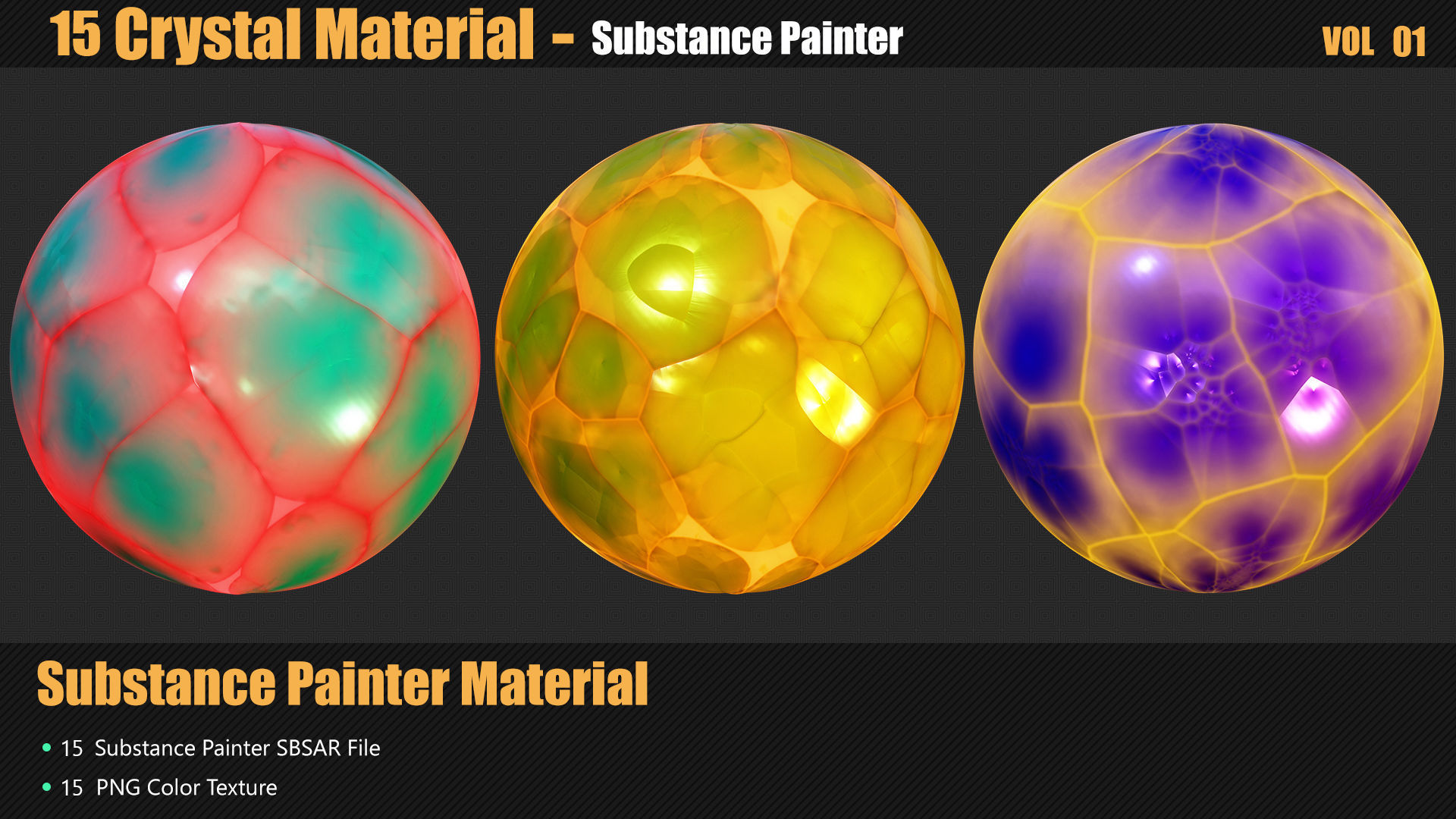 15 Crystal Materials In Substance Painter Texture | CGTrader