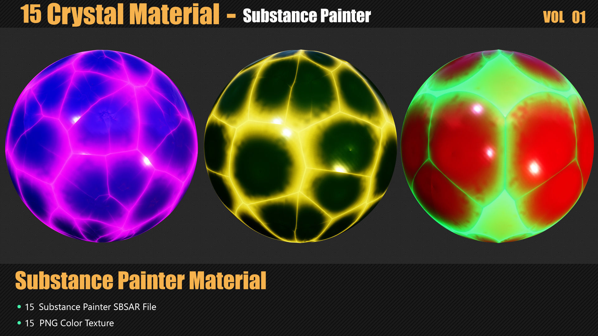 15 Crystal Materials In Substance Painter Texture | CGTrader