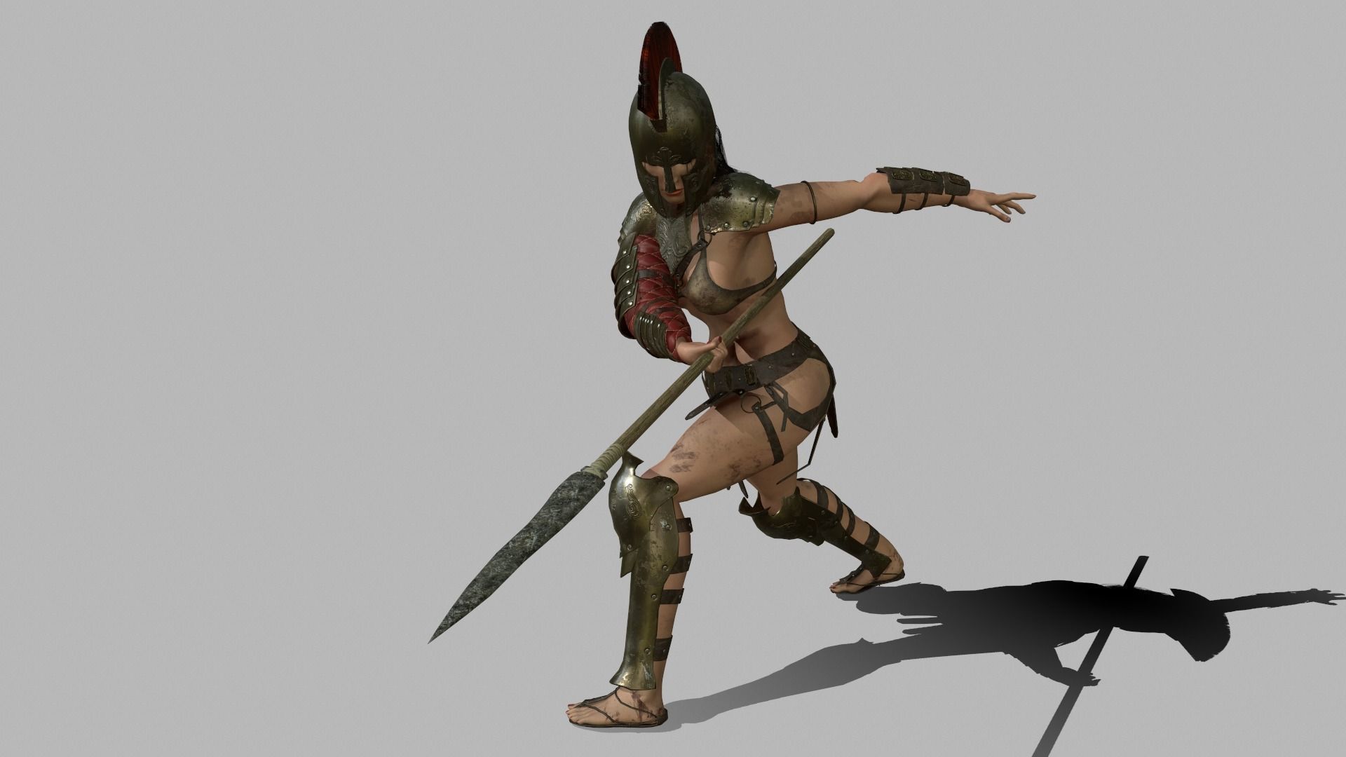 3D model Female Gladiator VR / AR / low-poly | CGTrader