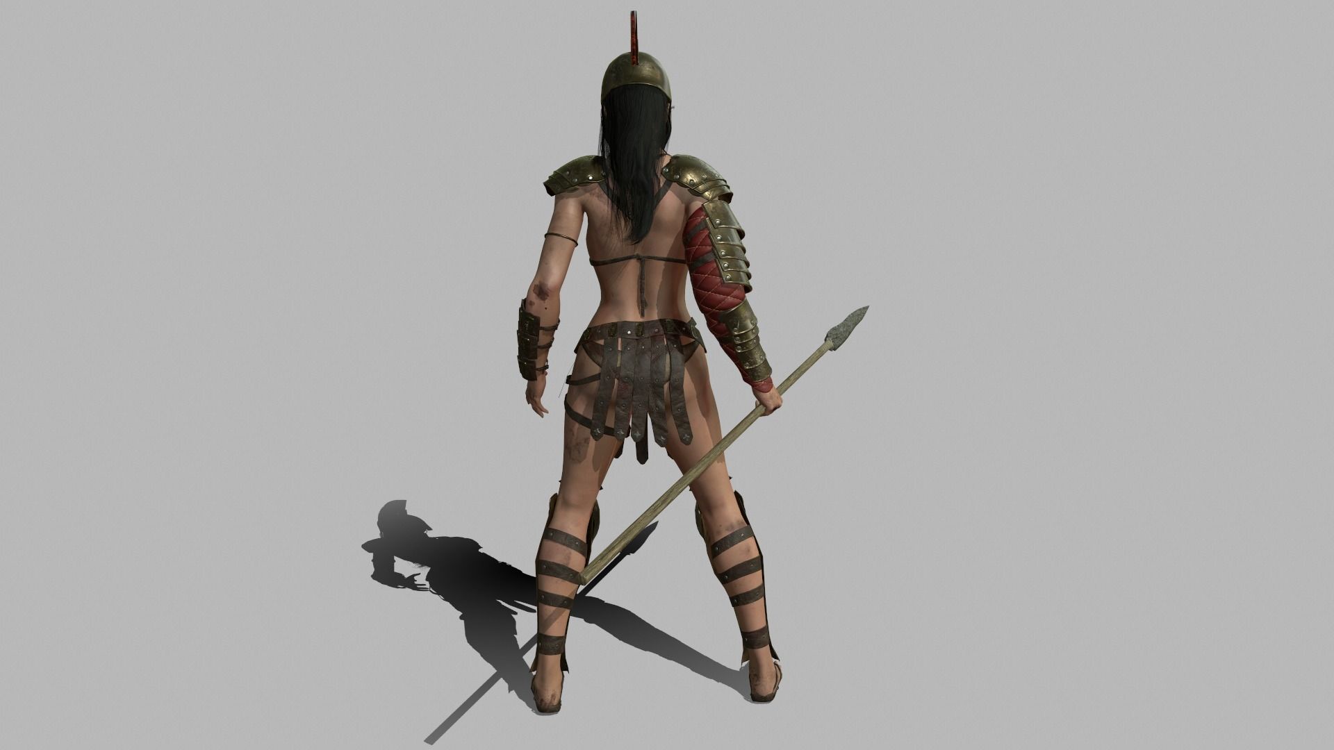 3D model Female Gladiator VR / AR / low-poly | CGTrader