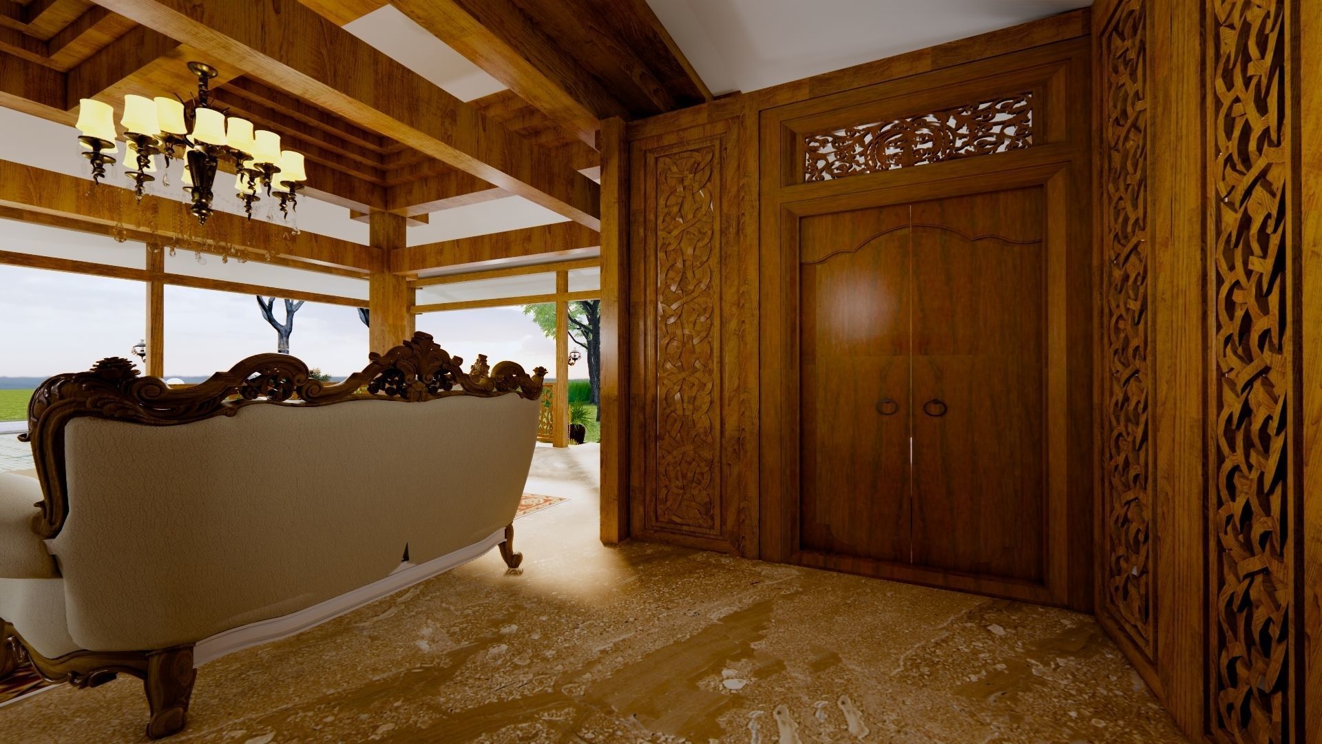 Joglo Traditional Java Wood House Design 3D model | CGTrader