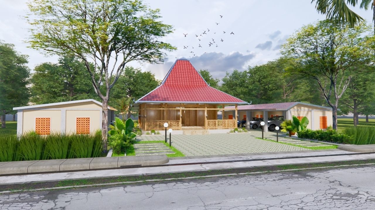 Joglo Traditional Java Wood House Design 3D model | CGTrader