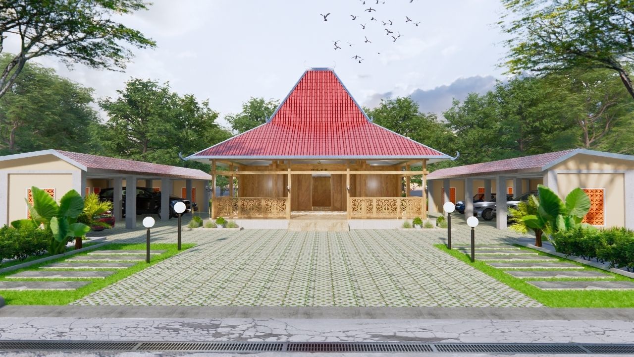 Joglo Traditional Java Wood House Design 3D model | CGTrader
