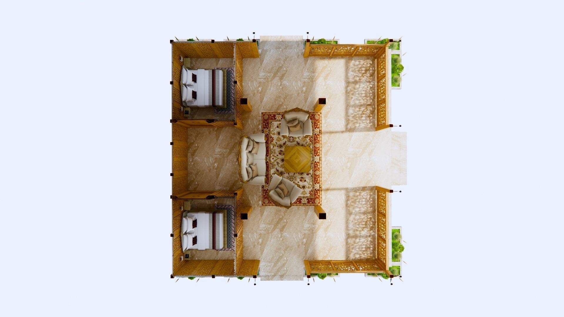 Joglo Traditional Java Wood House Design 3D model | CGTrader