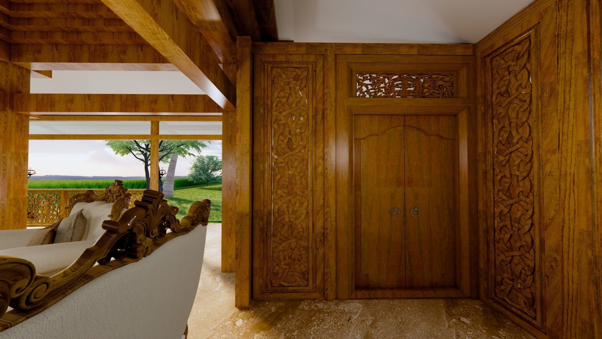 Joglo Traditional Java Wood House Design 3D model | CGTrader