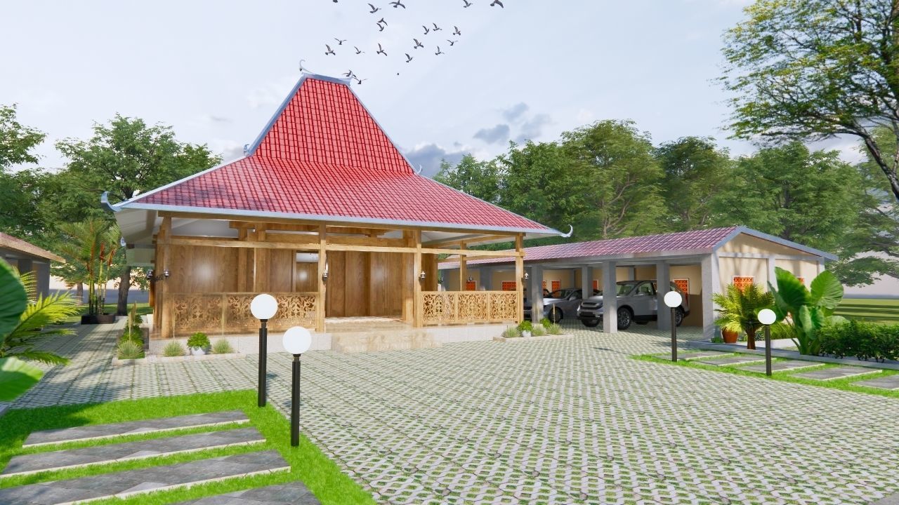 Joglo Traditional Java Wood House Design 3D model | CGTrader