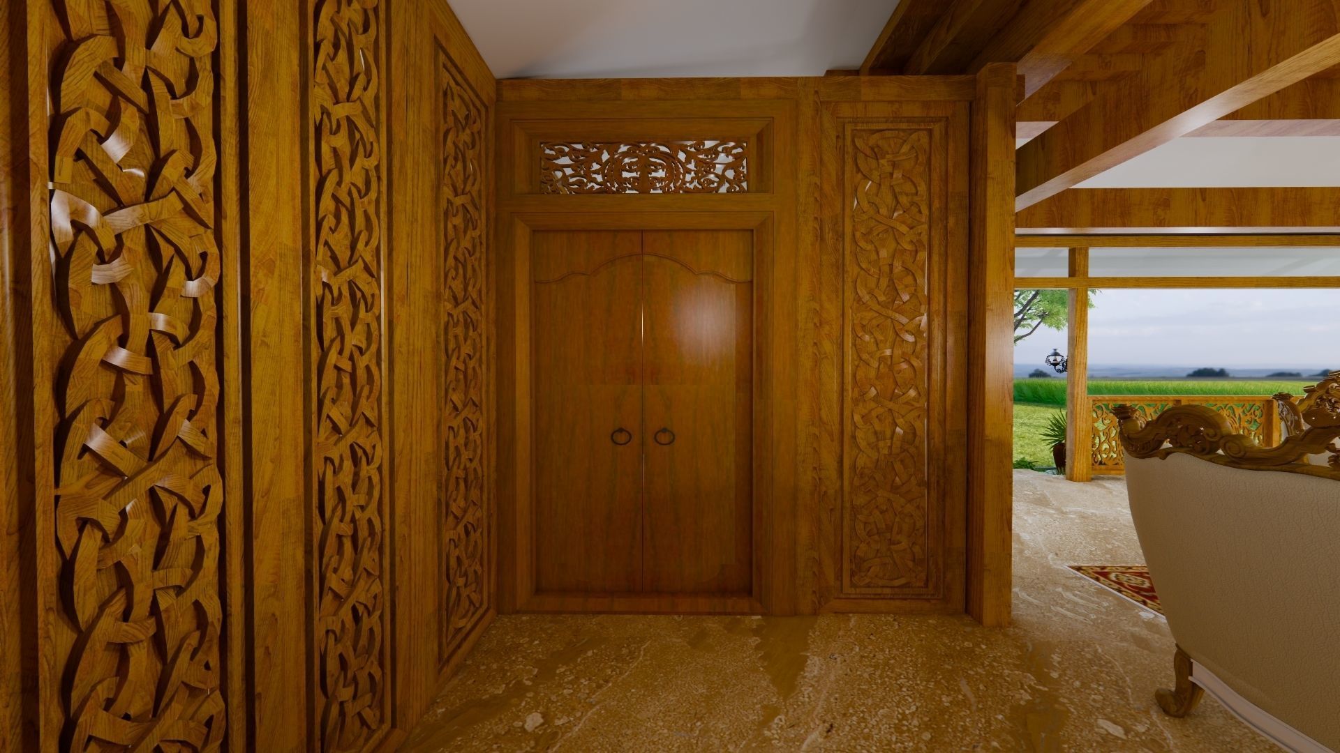 Joglo Traditional Java Wood House Design 3D model | CGTrader