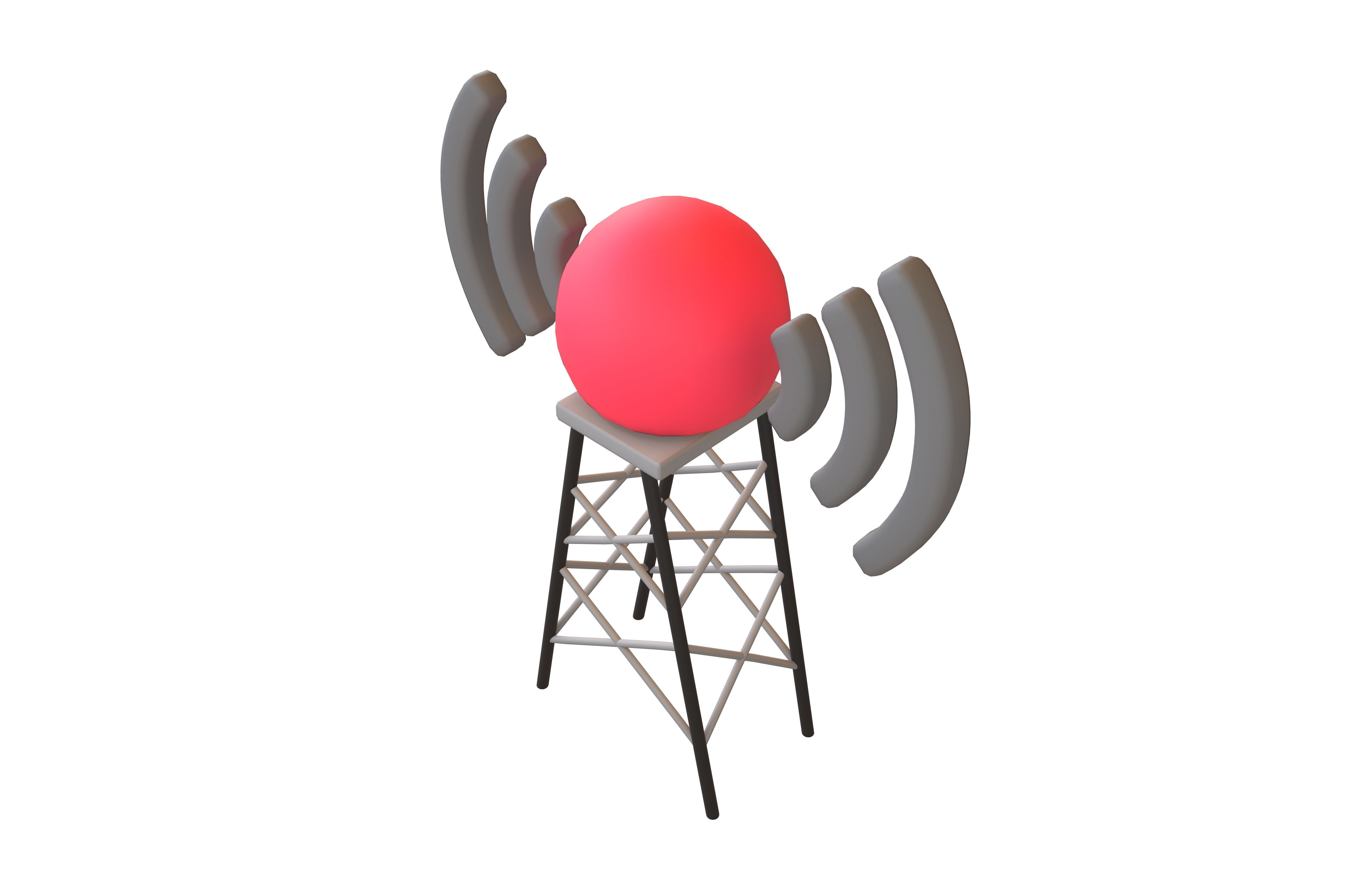 3D model Signal Tower Icon v1 002 VR / AR / low-poly | CGTrader