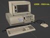 3D model 80s 90s retro desktop PC game-ready PBR 3D model VR / AR / low ...