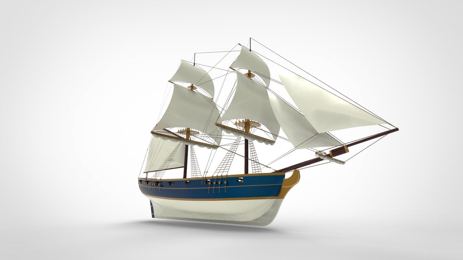 Classic Sailing Ship 3D model | CGTrader