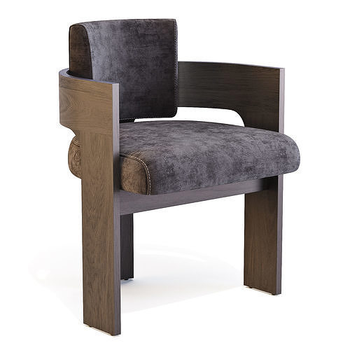 Cuff Studio C Back - Dining Chair 3D model | CGTrader
