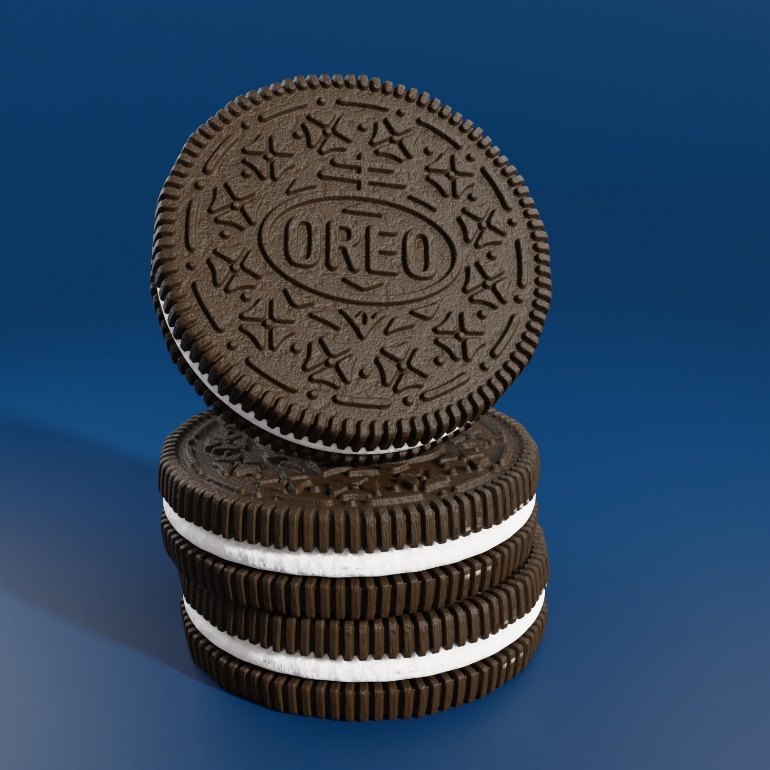 high poly 3d oreo design 3D model | CGTrader