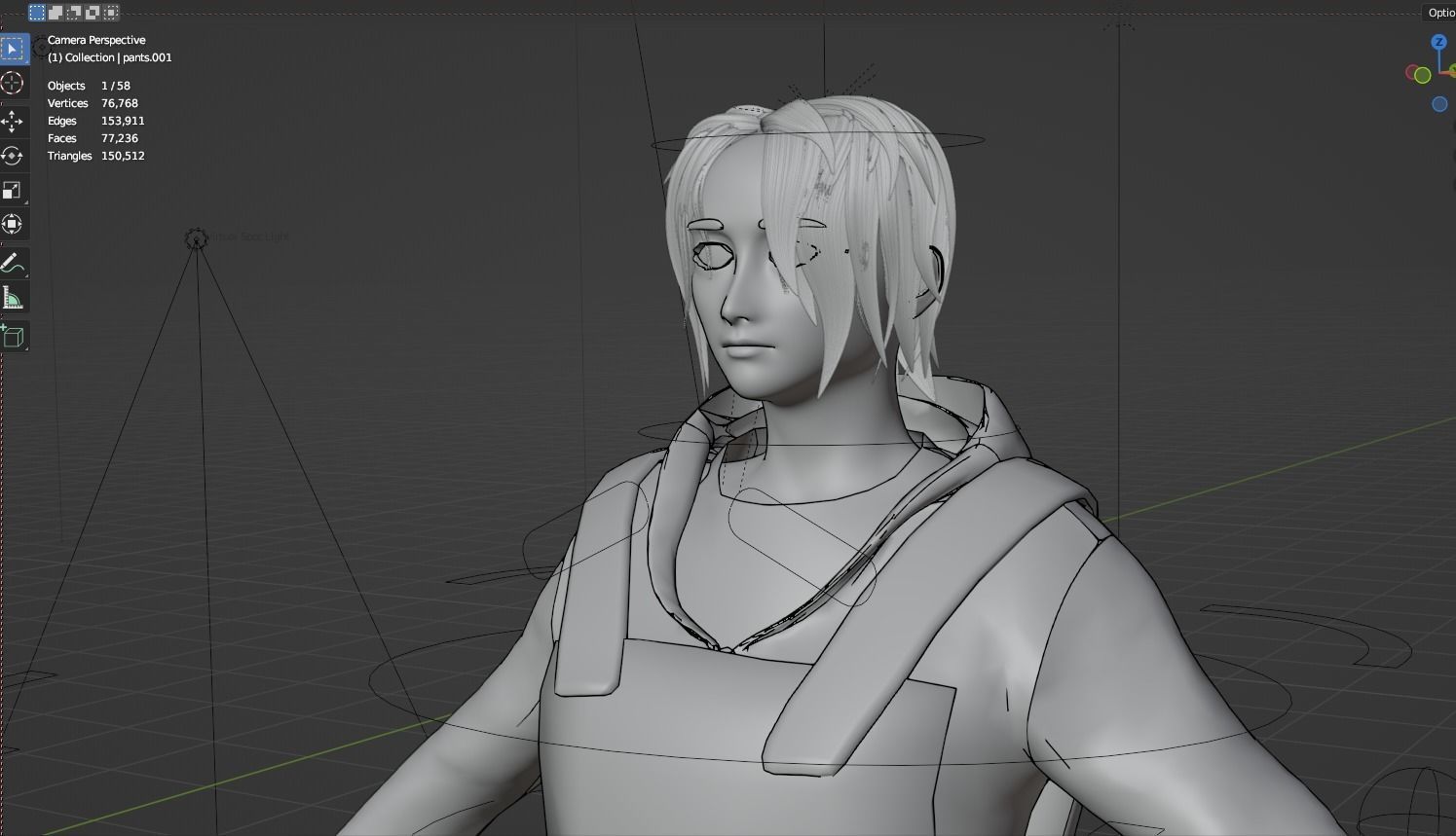 Rae Anime girl free VR / AR / low-poly 3D model rigged | CGTrader