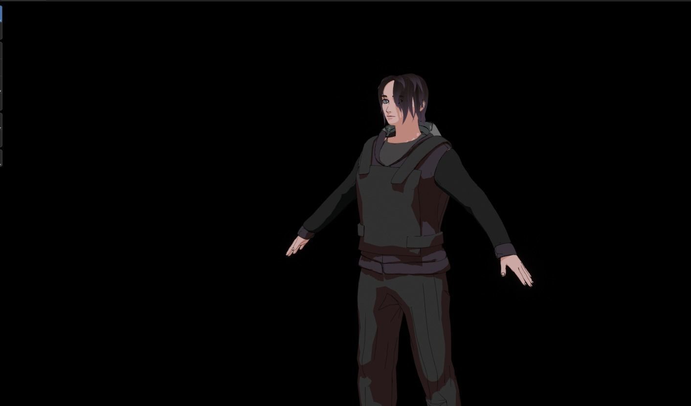 Rae Anime girl free VR / AR / low-poly 3D model rigged | CGTrader