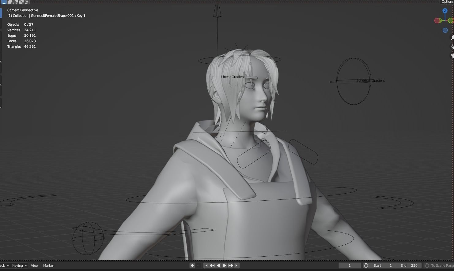 Rae Anime girl free VR / AR / low-poly 3D model rigged | CGTrader