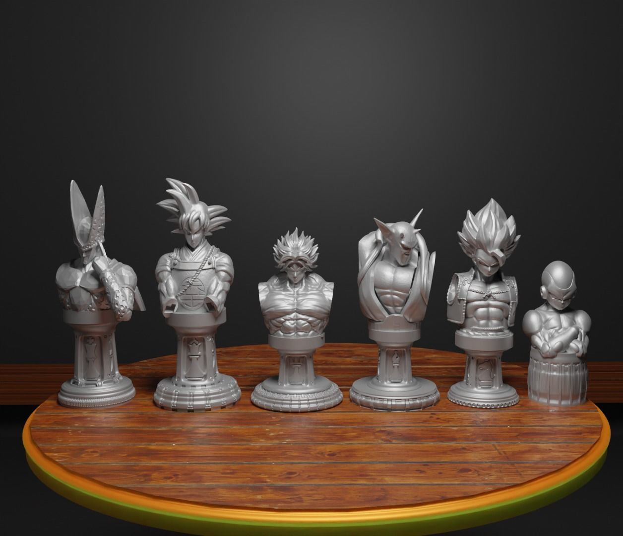 Anime Figure Chess Set Anime Character Chess Pieces 3D model 3D ...