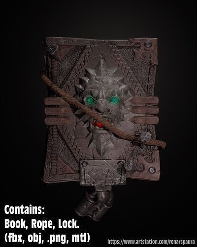 Fantasy stylized Book 3D free VR / AR / low-poly 3D model | CGTrader