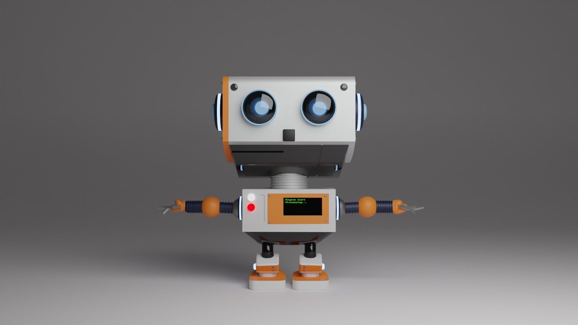 3D model Sci-fi cute 3d robot model rigged and with dance animation VR ...