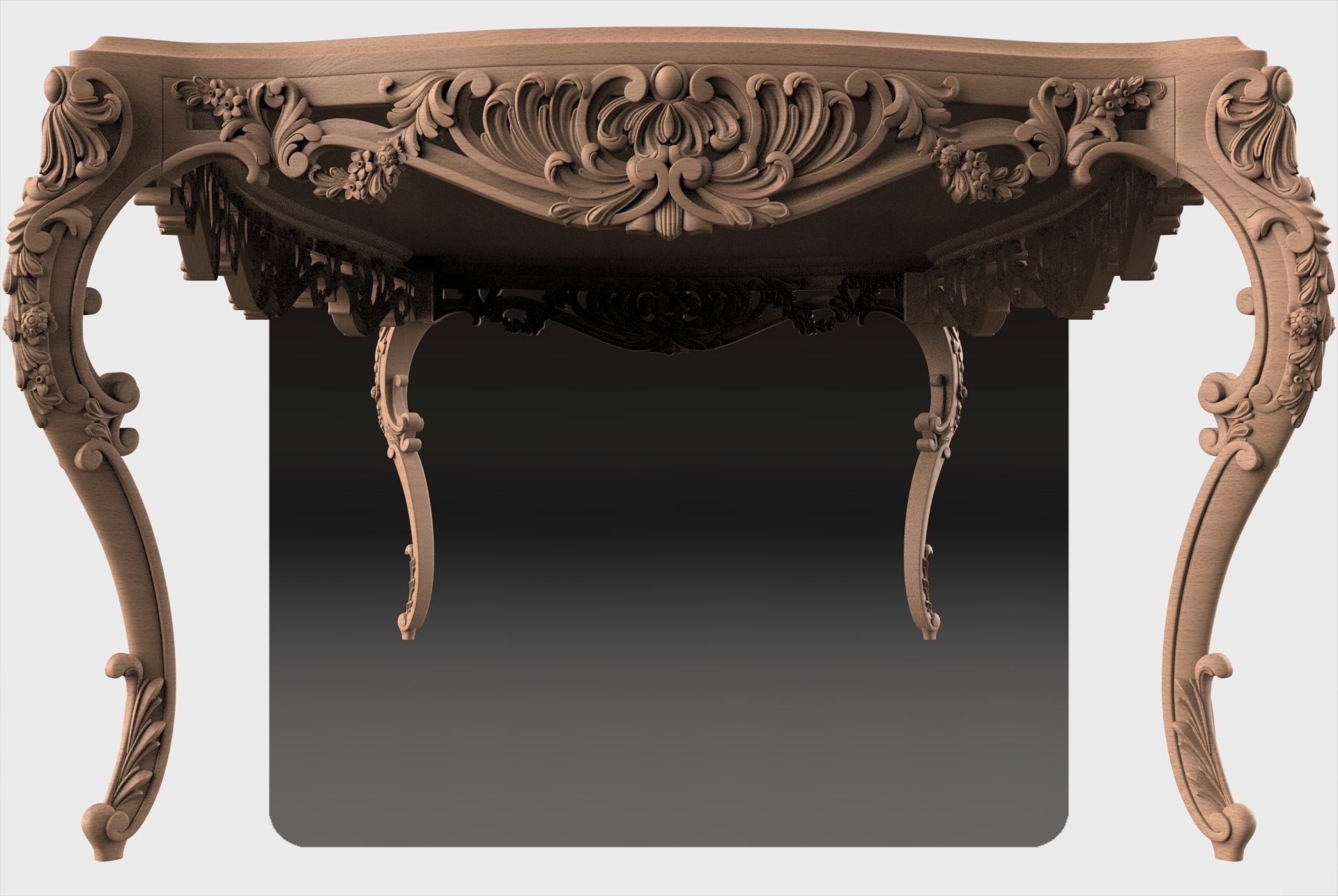 Carved dinner table for CNC 01 3D model | CGTrader