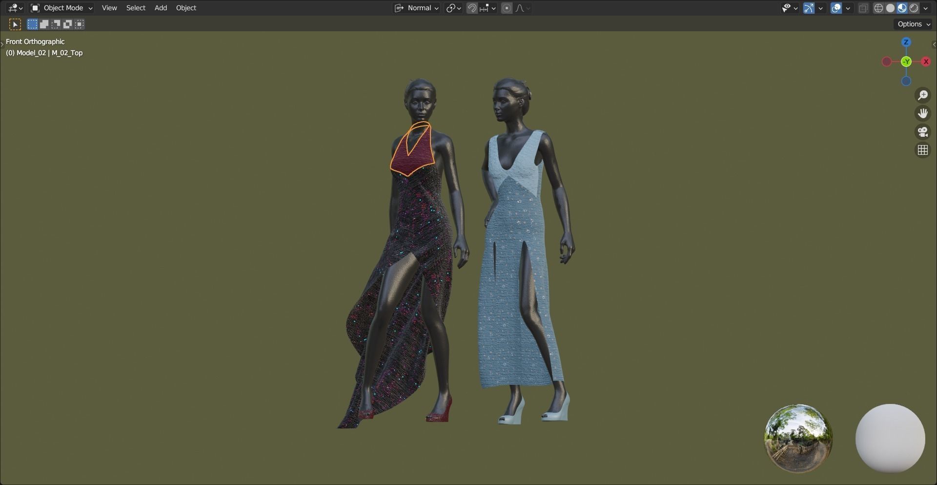 Party Dress For Woman 3D model | CGTrader