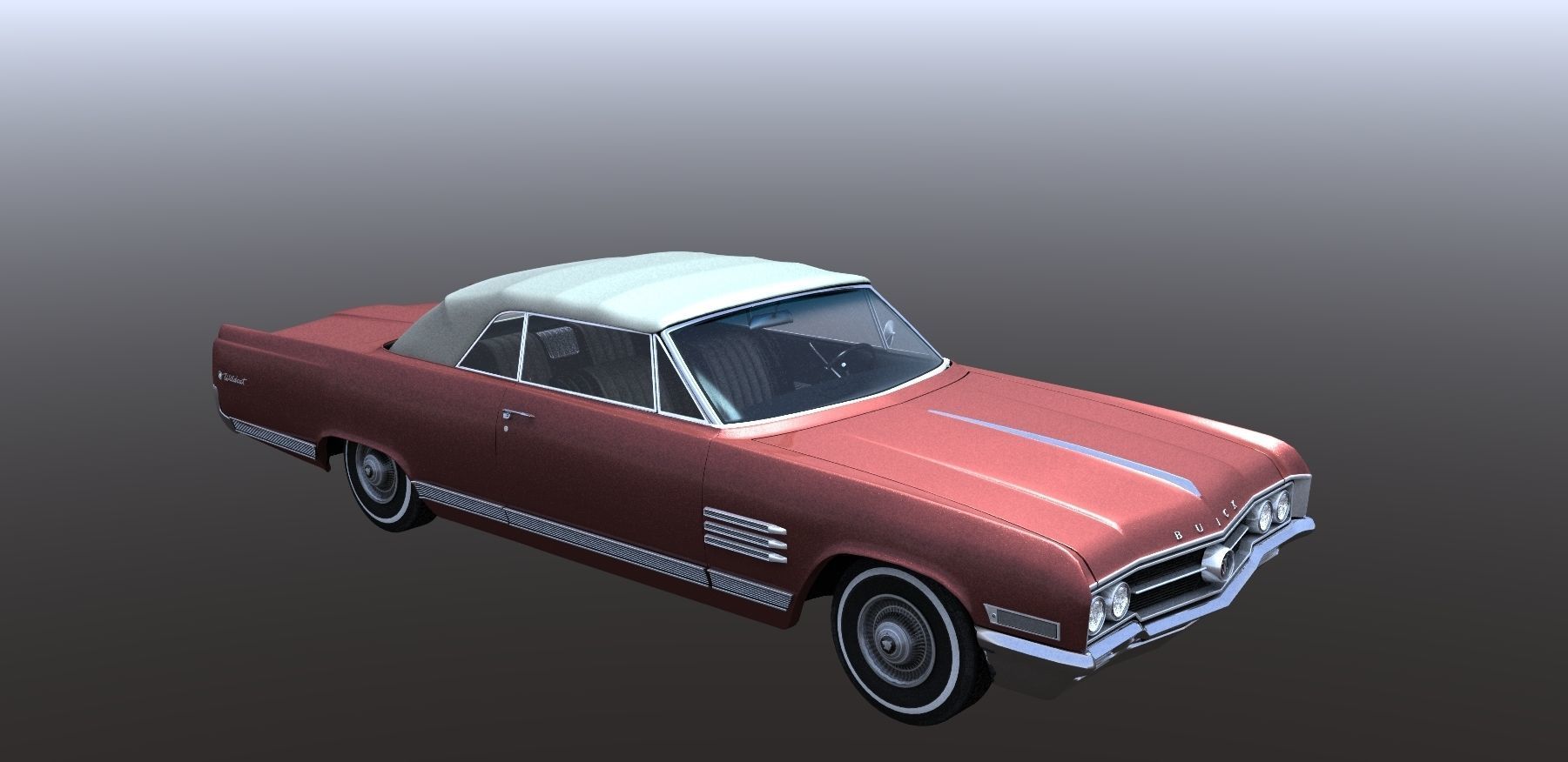 1964 convertible 3D model rigged | CGTrader