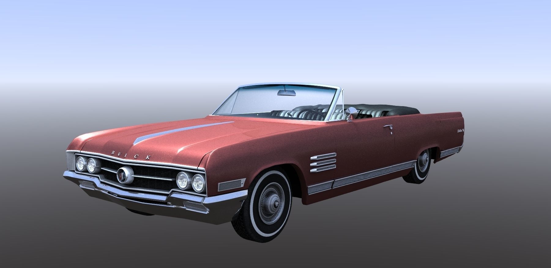 1964 convertible 3D model rigged | CGTrader