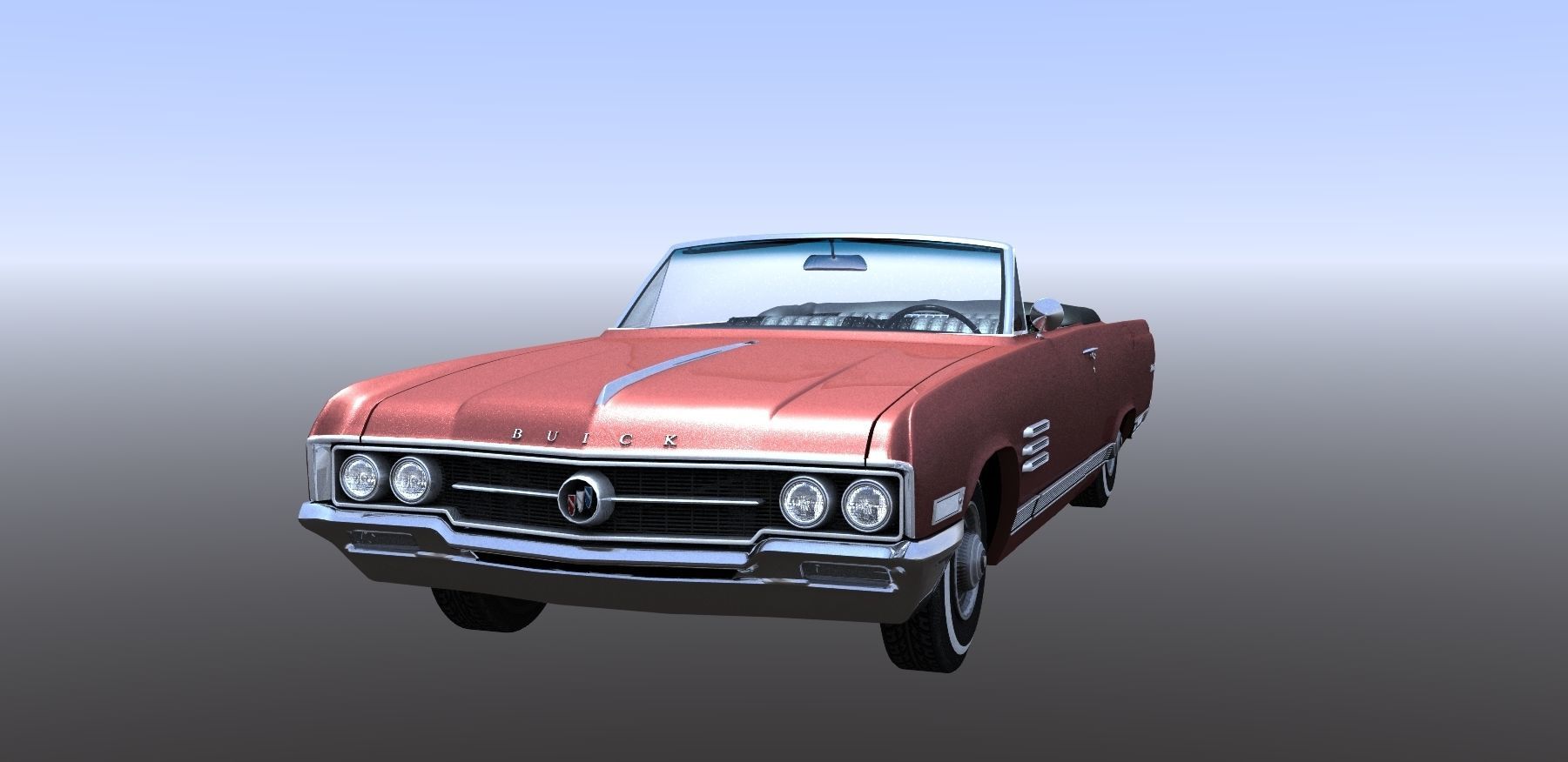 1964 convertible 3D model rigged | CGTrader