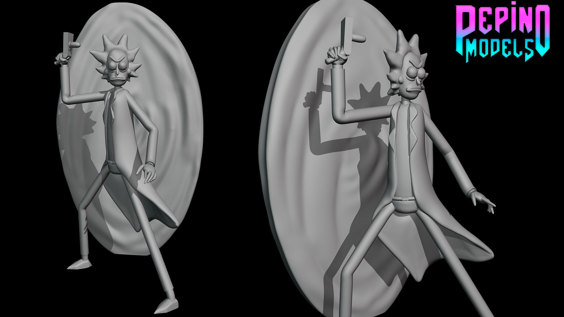 Rick Sanchez from Rick and Morty - 62mm scale miniature 3D model 3D ...