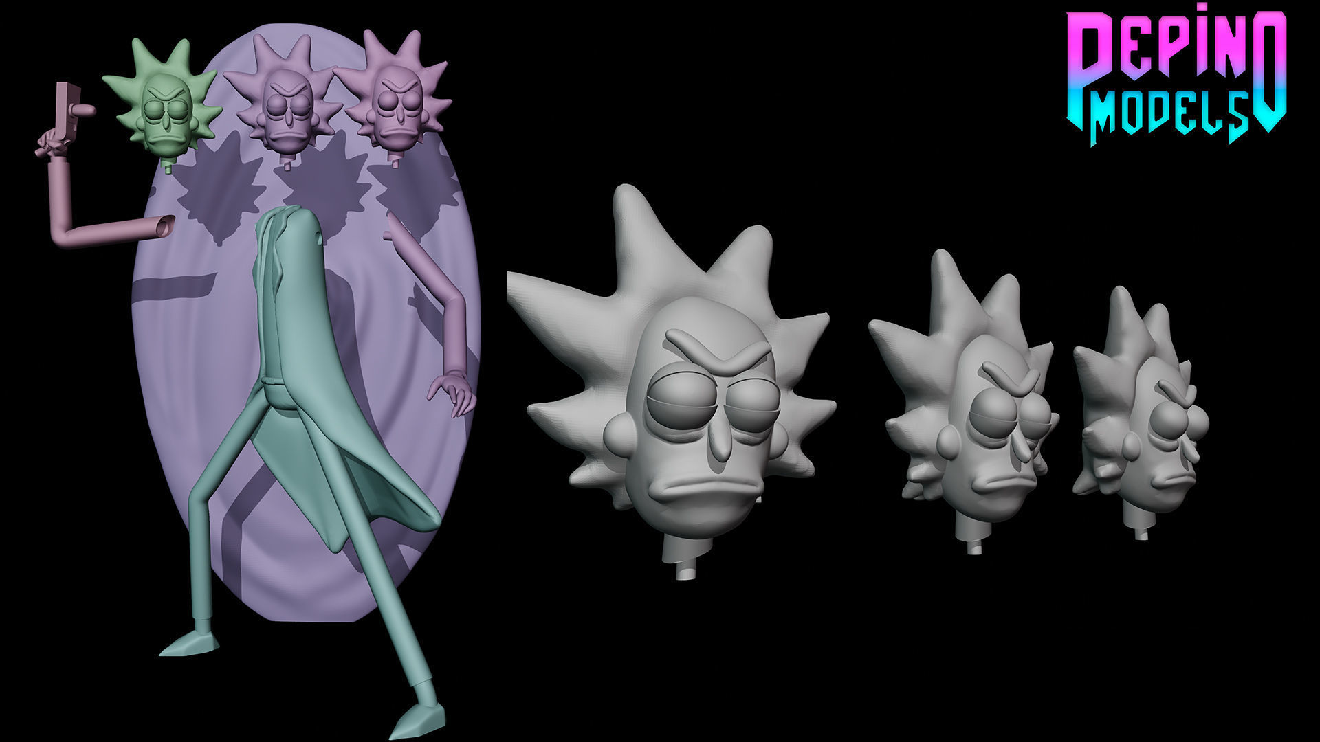 Rick Sanchez from Rick and Morty - 62mm scale miniature 3D model 3D ...