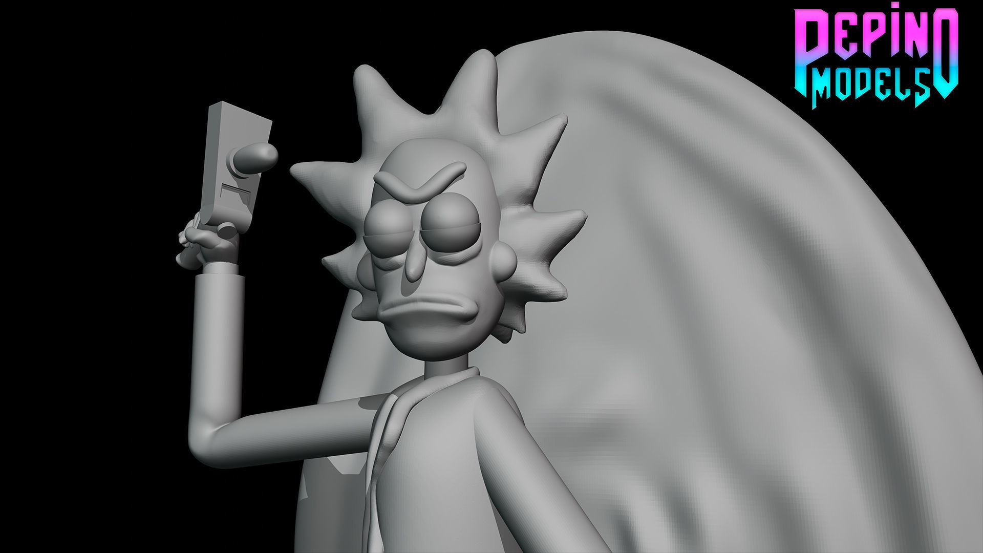Rick Sanchez from Rick and Morty - 62mm scale miniature 3D model 3D ...