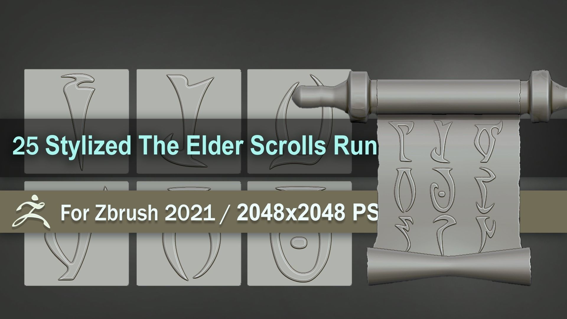 Stylized The Elder Scrolls Runes Texture | CGTrader