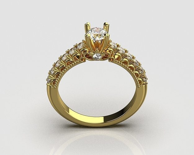 Engagement ring 3D model 3D printable | CGTrader