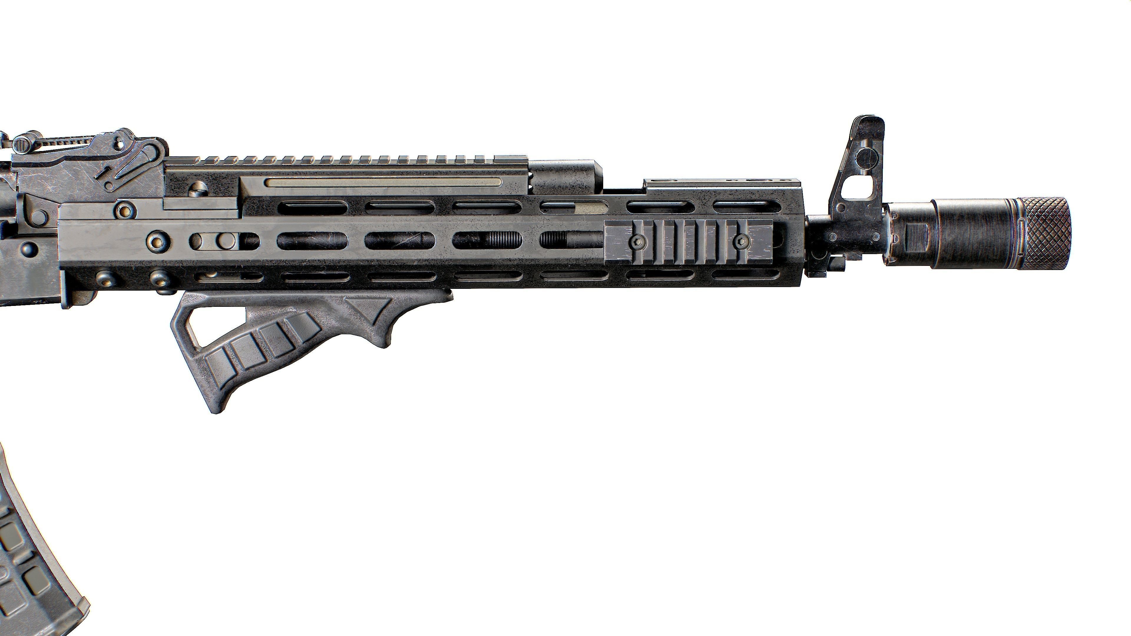 3D model AK-74M Custom v1 VR / AR / low-poly | CGTrader