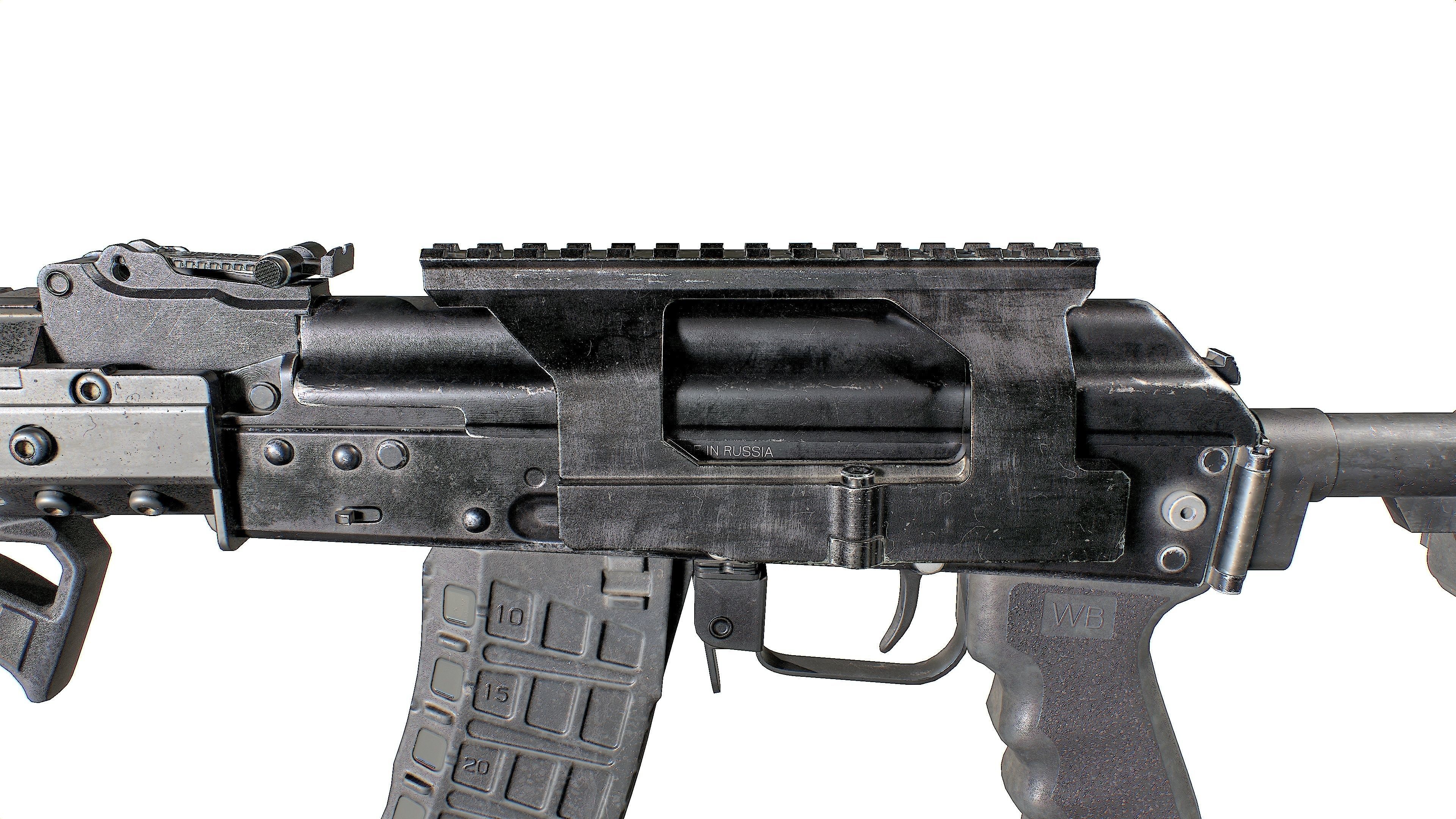 3D model AK-74M Custom v1 VR / AR / low-poly | CGTrader