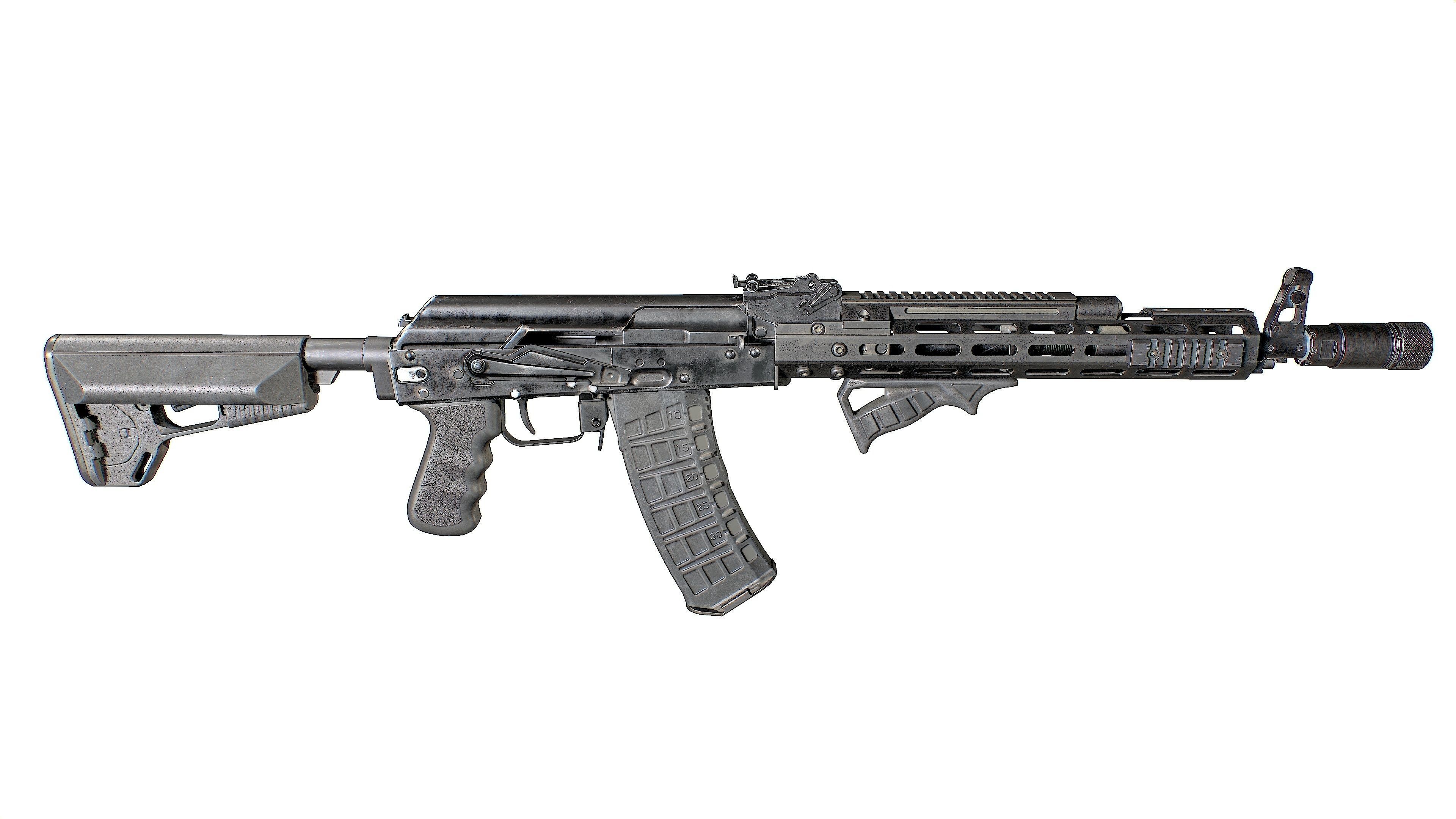 3D model AK-74M Custom v1 VR / AR / low-poly | CGTrader