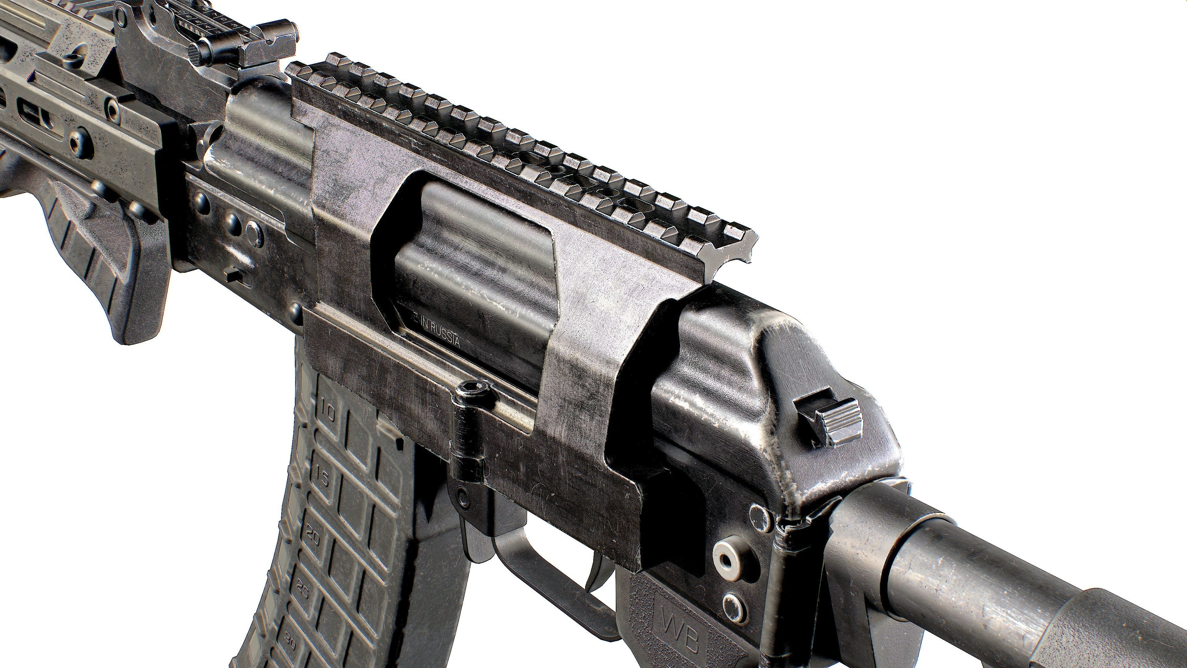 3D model AK-74M Custom v1 VR / AR / low-poly | CGTrader