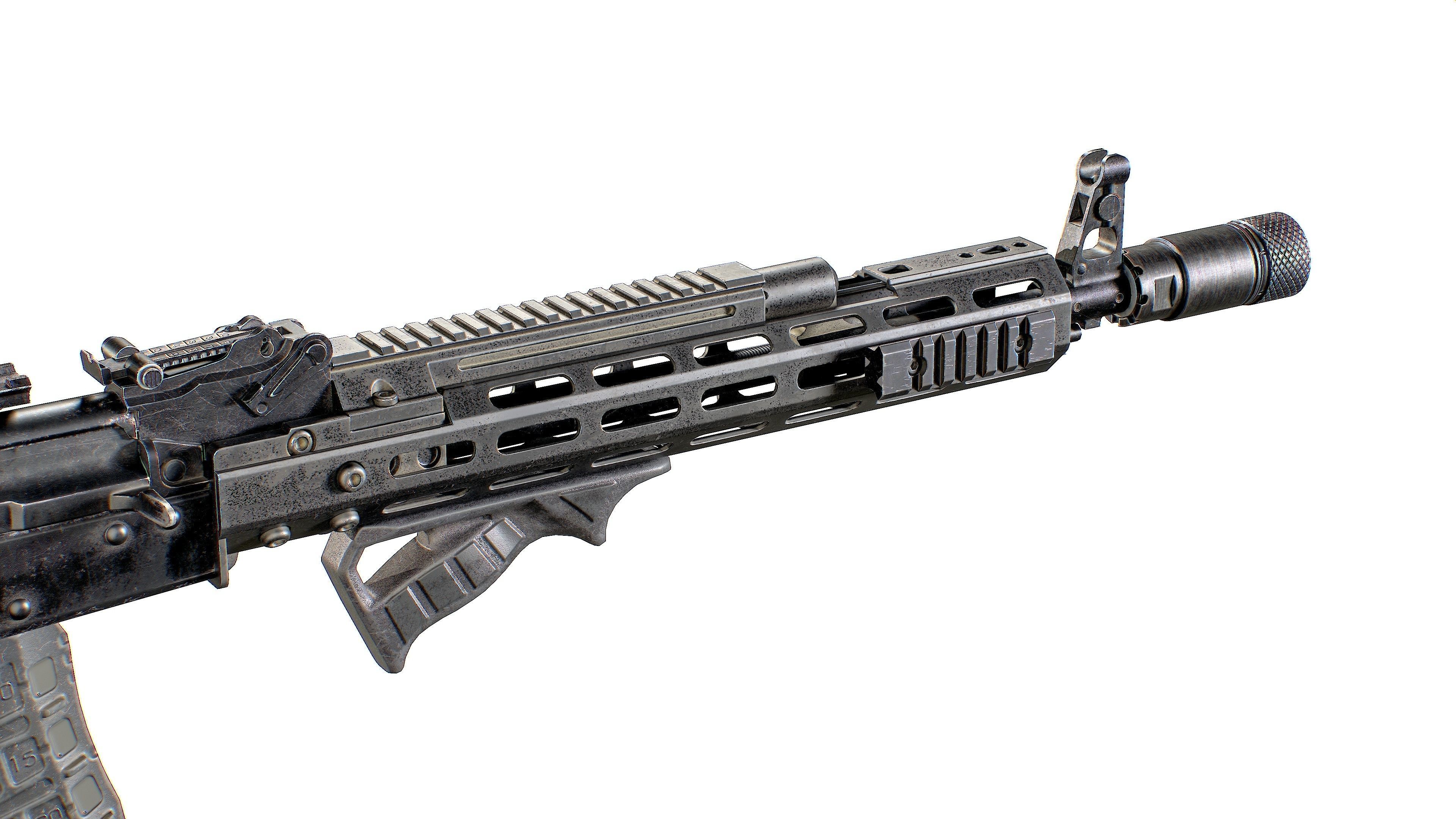 3D model AK-74M Custom v1 VR / AR / low-poly | CGTrader