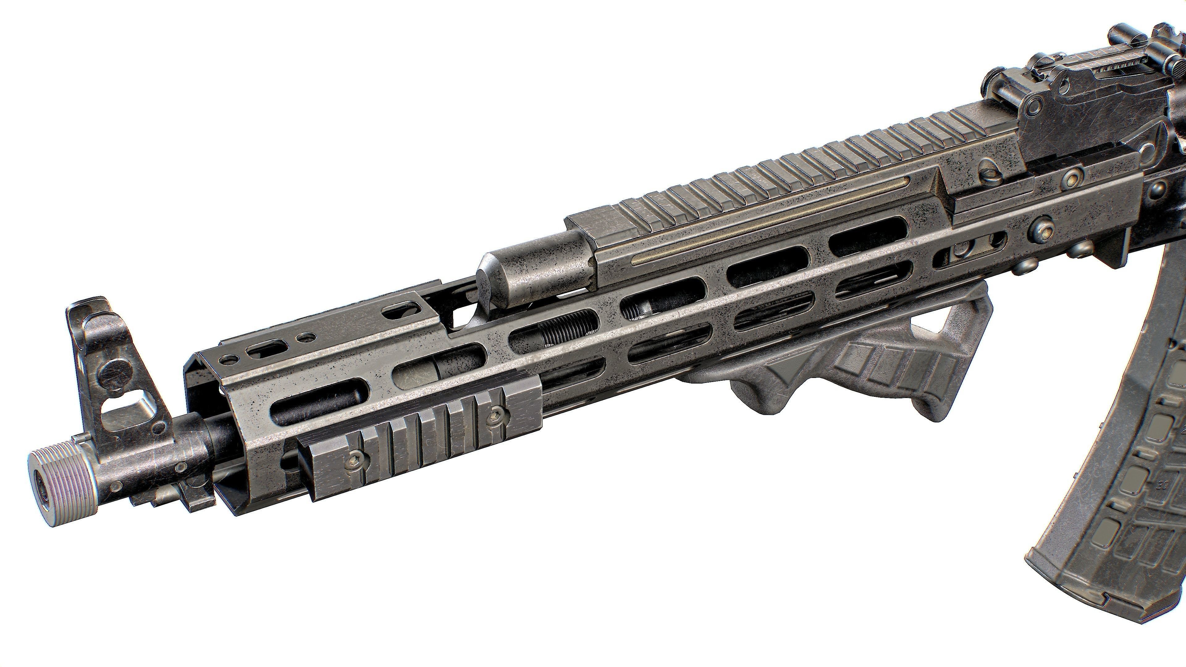 3D model AK-74M Custom v1 VR / AR / low-poly | CGTrader