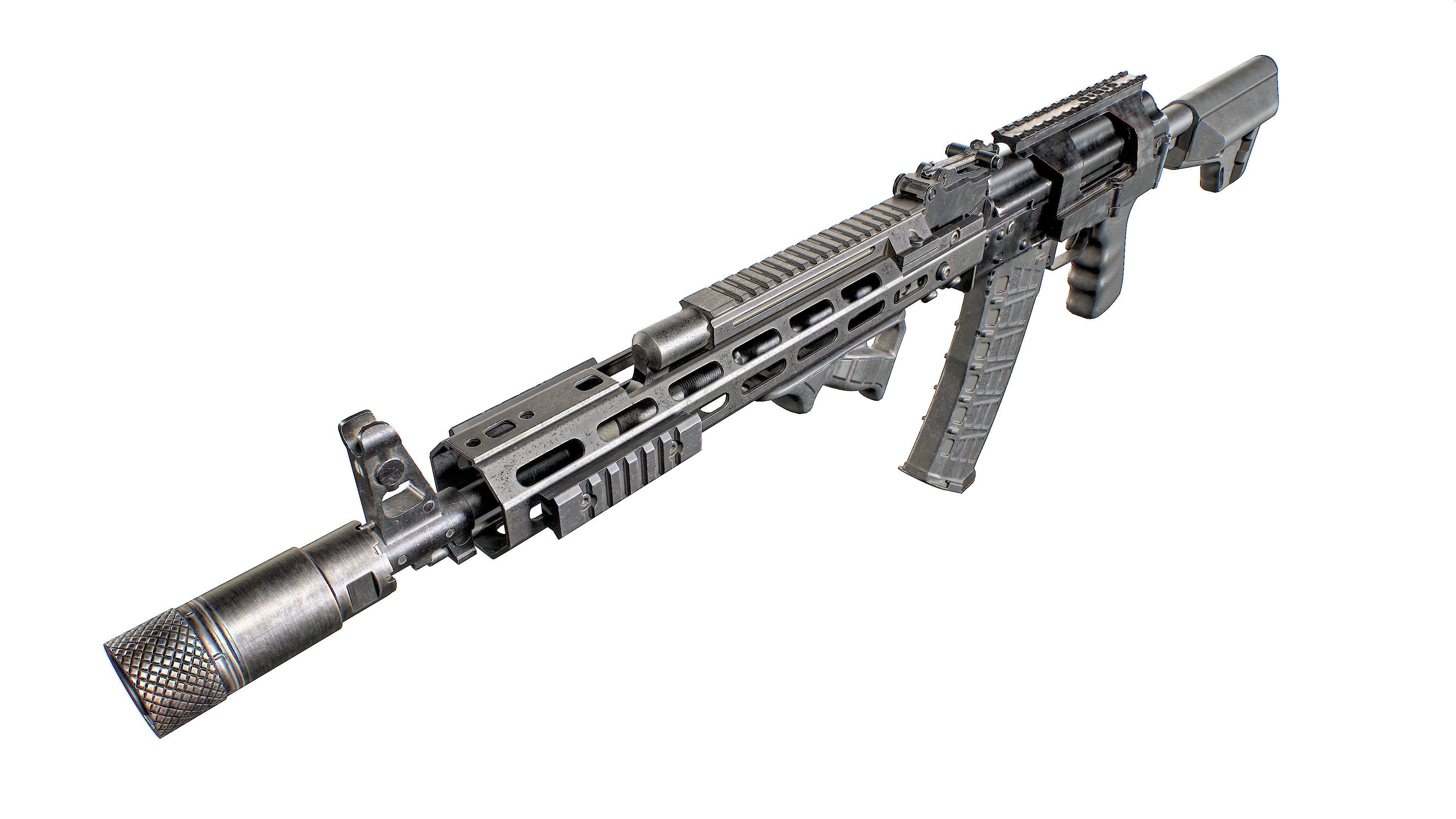 3D model AK-74M Custom v1 VR / AR / low-poly | CGTrader