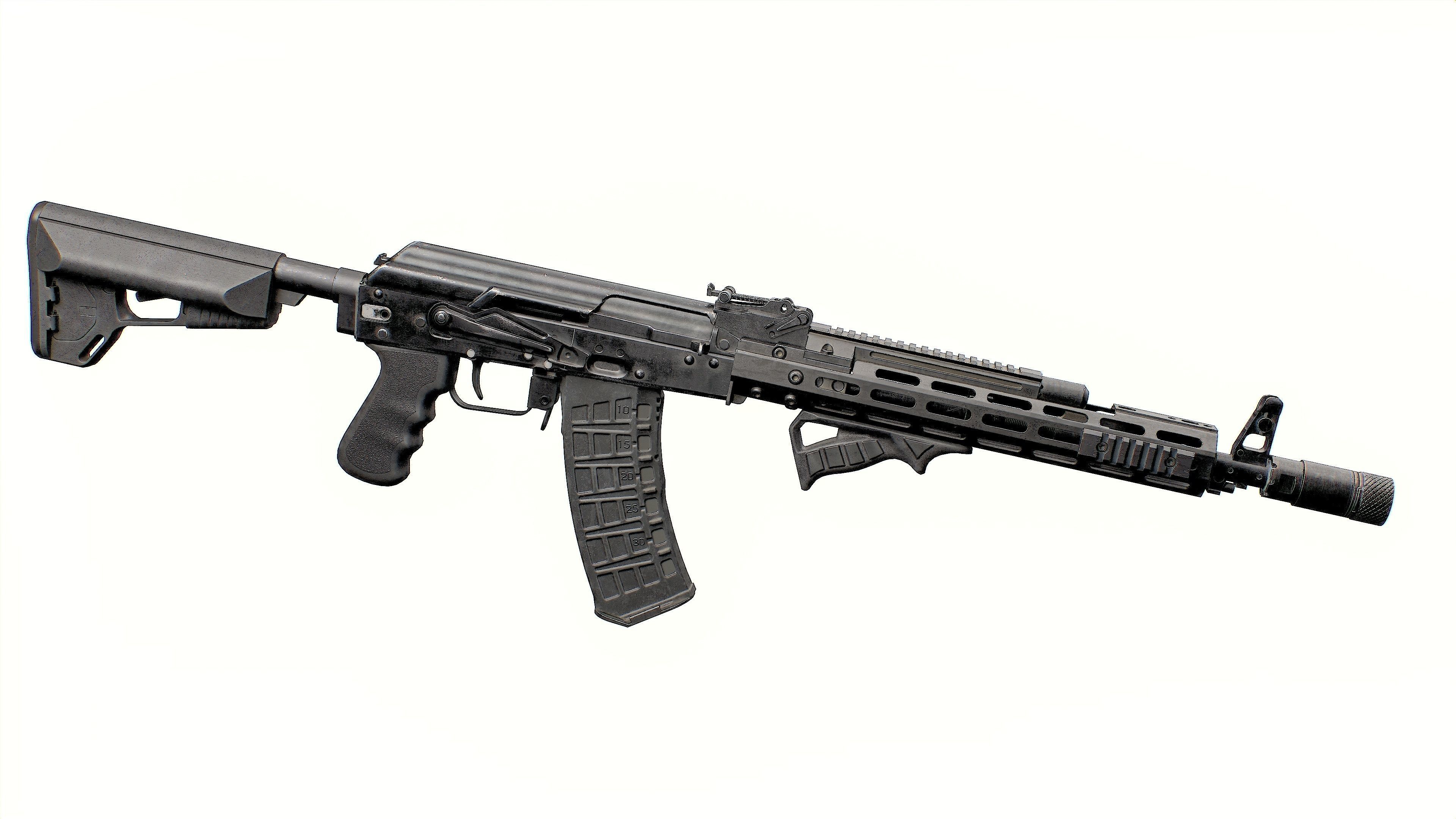 3D model AK-74M Custom v1 VR / AR / low-poly | CGTrader