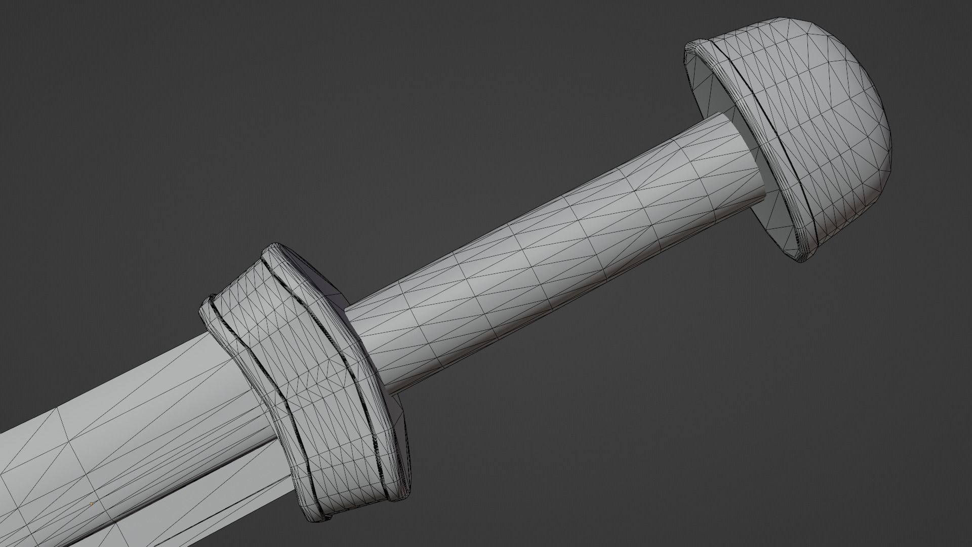 3D model Falchion sword with Langsax handle VR / AR / low-poly | CGTrader