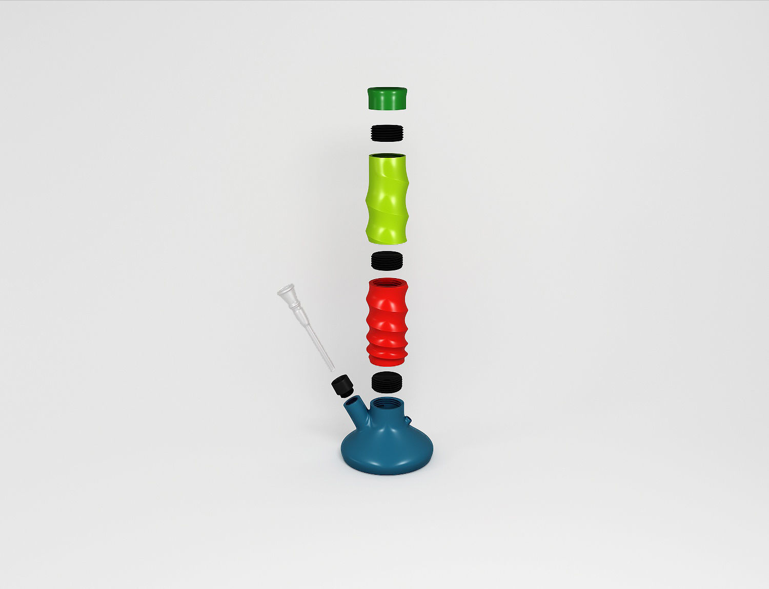 BUILD A CUSTOM BONG - Twisted Bong 3D model 3D printable | CGTrader