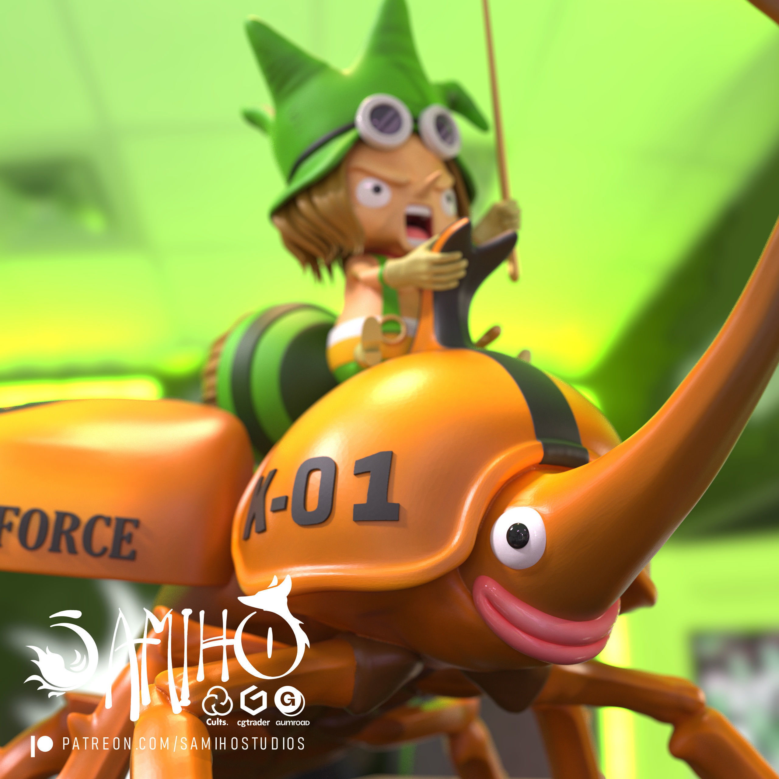 Samiho Studios - Tontatta Leo and Kabu - STLs ready for printing 3D ...