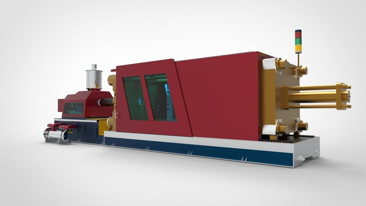 Injection Molding Machine 3D model | CGTrader