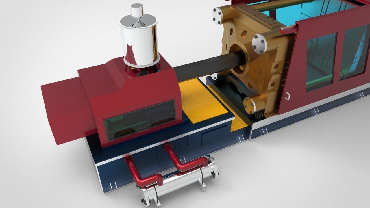 Injection Molding Machine 3D model | CGTrader