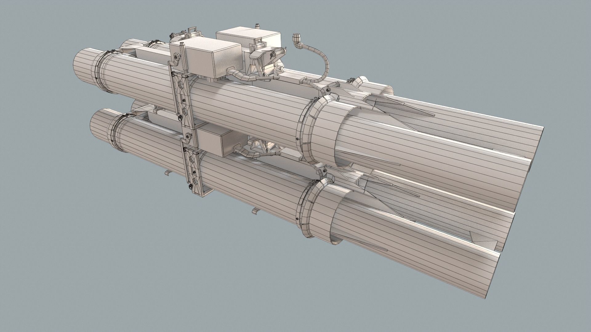 3D model Missile Launcher BGM-71D TOW-2 X4 VR / AR / low-poly | CGTrader