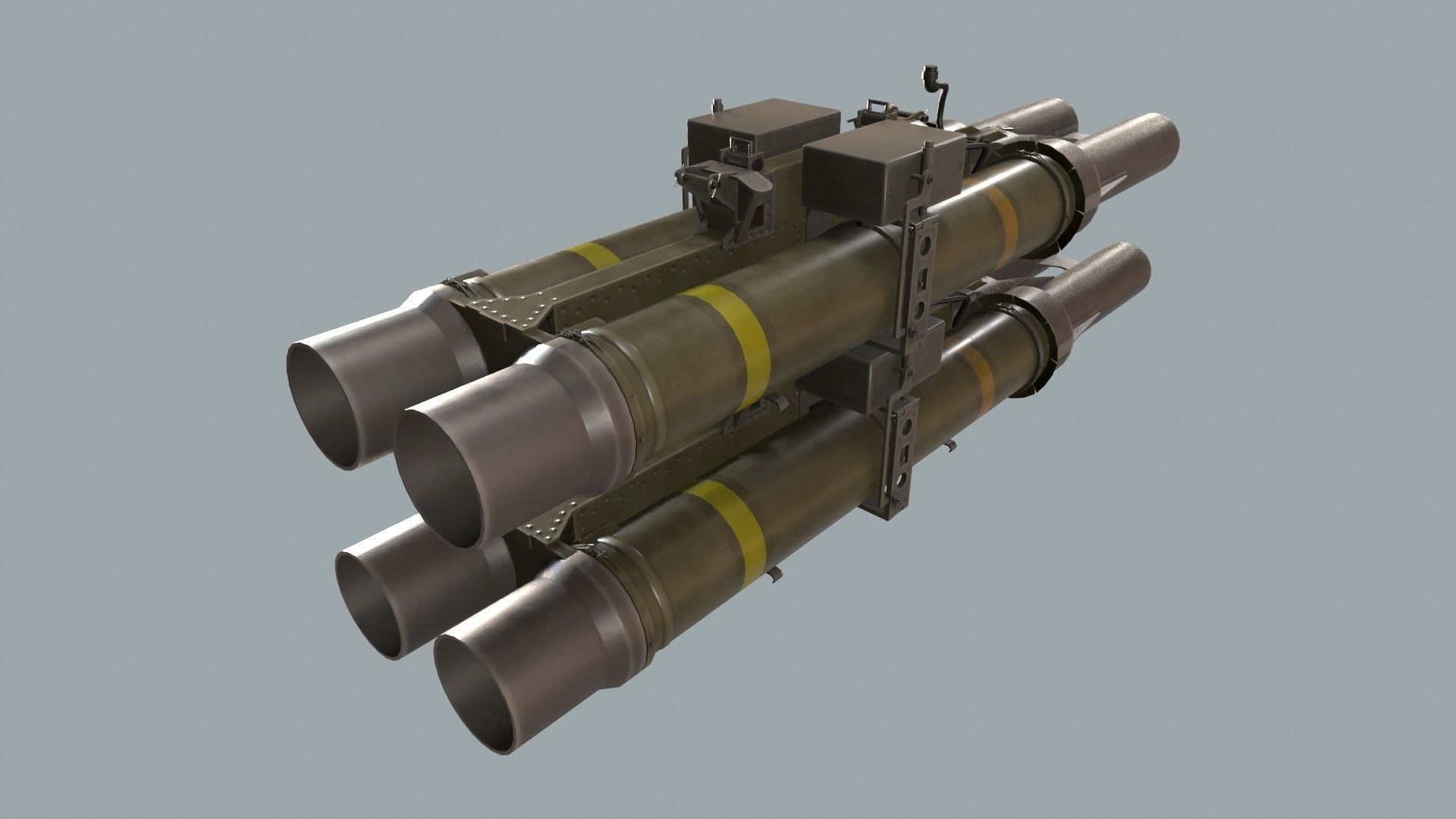 3D model Missile Launcher BGM-71D TOW-2 X4 VR / AR / low-poly | CGTrader